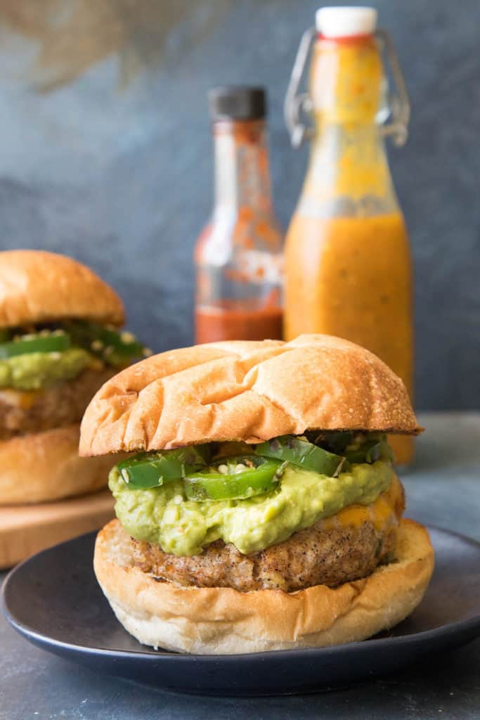 Turkey-Chorizo Burgers with Creamy Guacamole Recipe - CPM