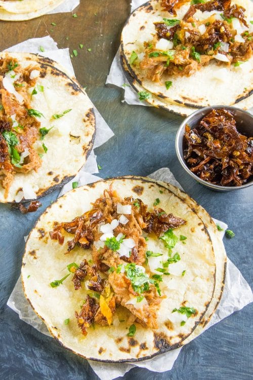 Pork Street Tacos with Crispy Fried Habaneros - Chili Pepper Madness