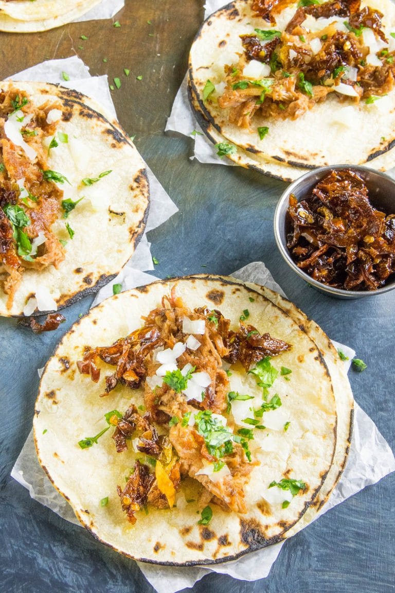 Pork Street Tacos with Crispy Fried Habaneros - Chili Pepper Madness