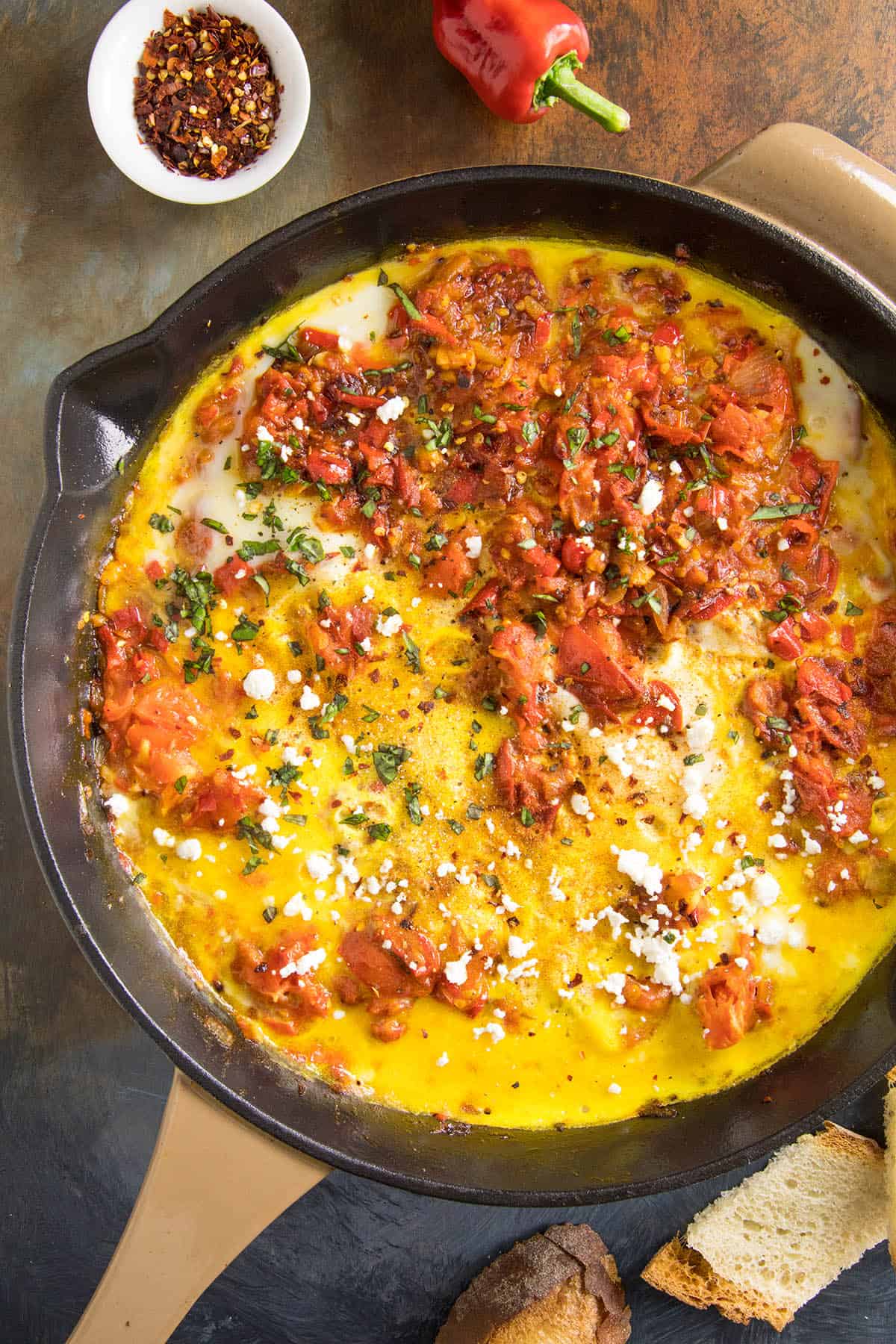 Menemen (Turkish-Style Scrambled Eggs with Peppers) - Recipe - Chili ...