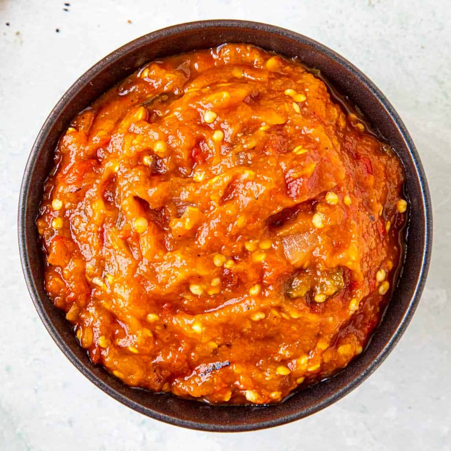 Zacusca Recipe: Romanian Roasted Eggplant and Red Pepper Spread