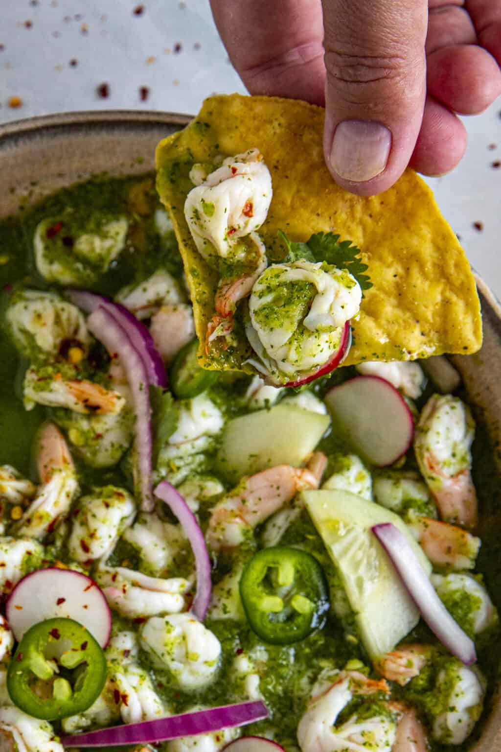 Aguachile (Mexican Style Shrimp Ceviche) - Chili Pepper Madness