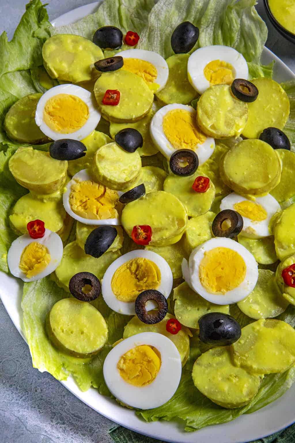 Papa a la Huancaina (Peruvian Potatoes in Spicy Cheese Sauce) - Chili ...