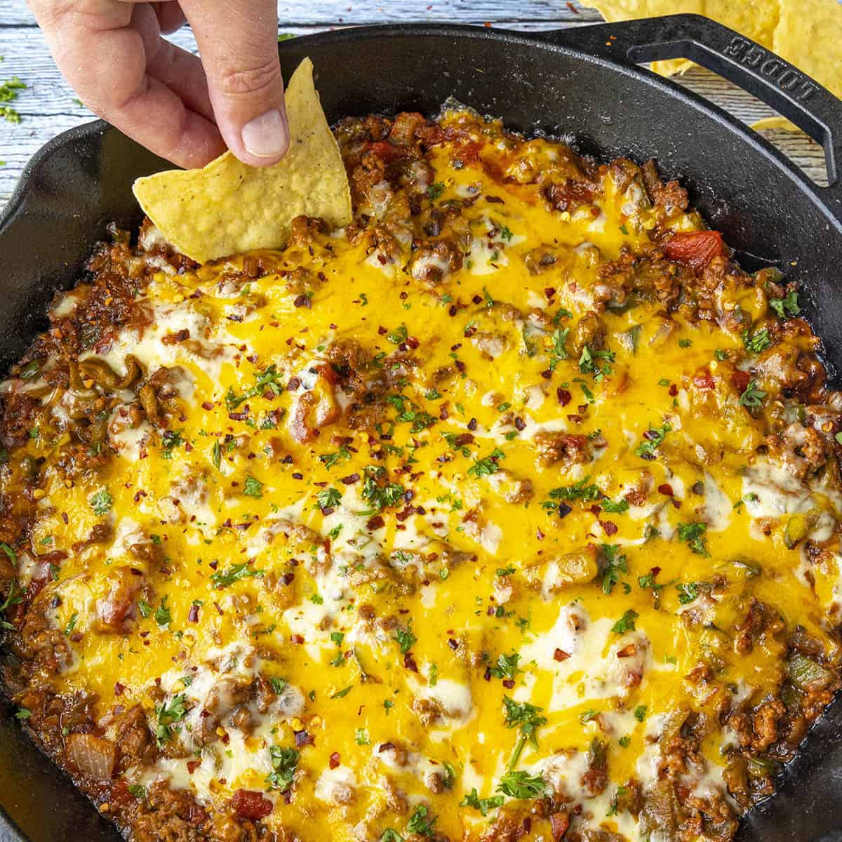 Green Chili Cheese Dip Recipe (with Roasted Hatch Peppers) - Chili ...