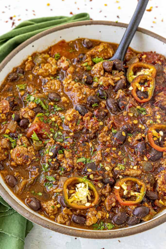 Black Bean Chili Recipe - Chili Pepper Madness