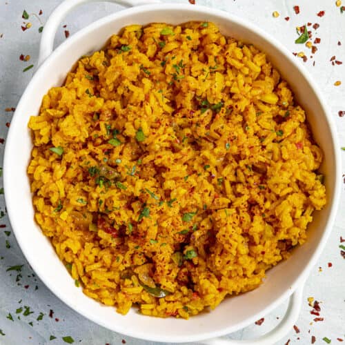 Yellow Rice Recipe (Arroz Amarillo) - Chili Pepper Madness