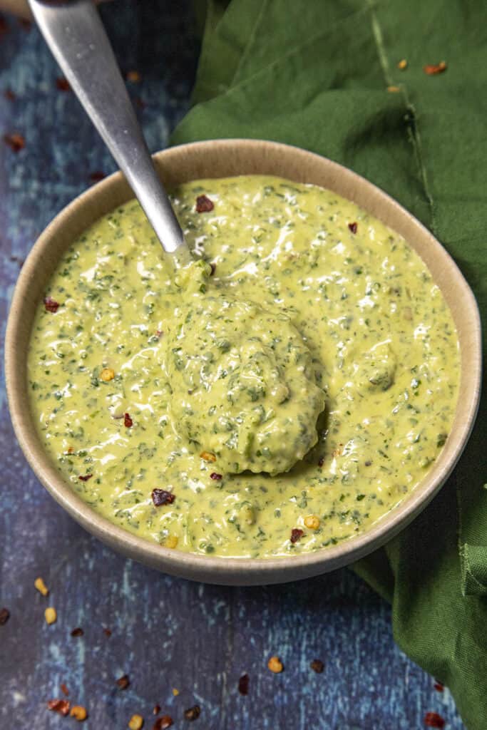 Aji Verde (Creamy Peruvian Green Sauce) - Chili Pepper Madness