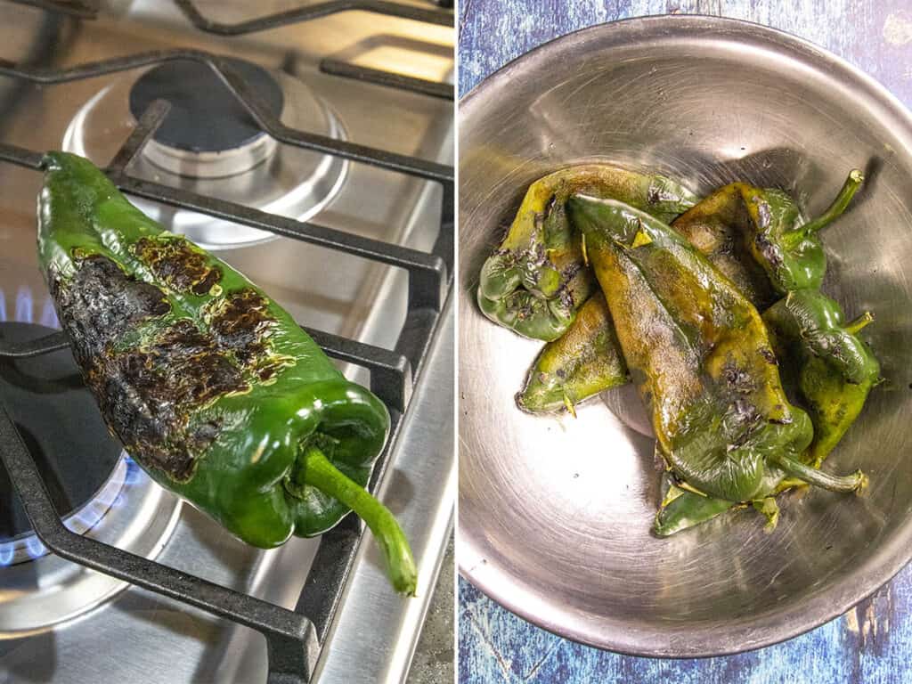 Rajas Poblanas (Roasted Poblano Strips in Cream Sauce) - Chili Pepper ...