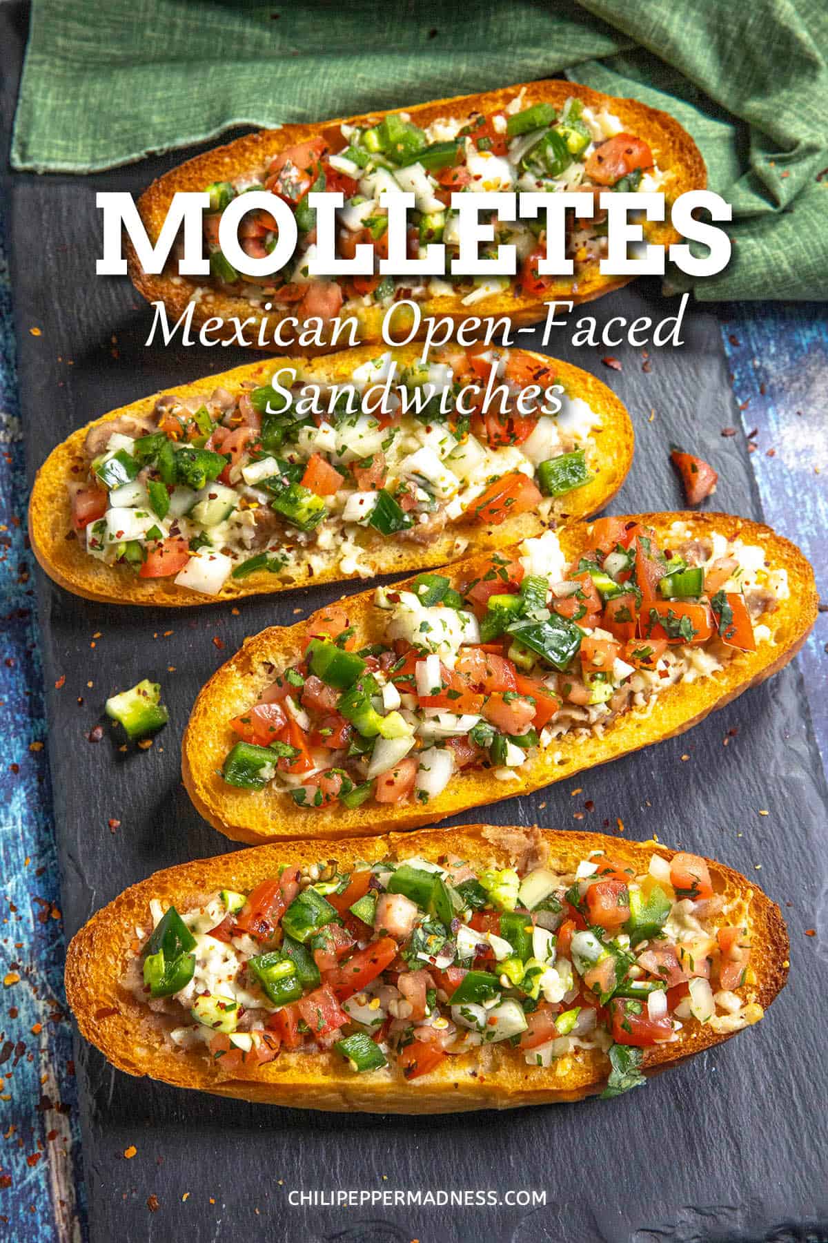 Molletes (Open-Faced Mexican Sandwiches) - Chili Pepper Madness