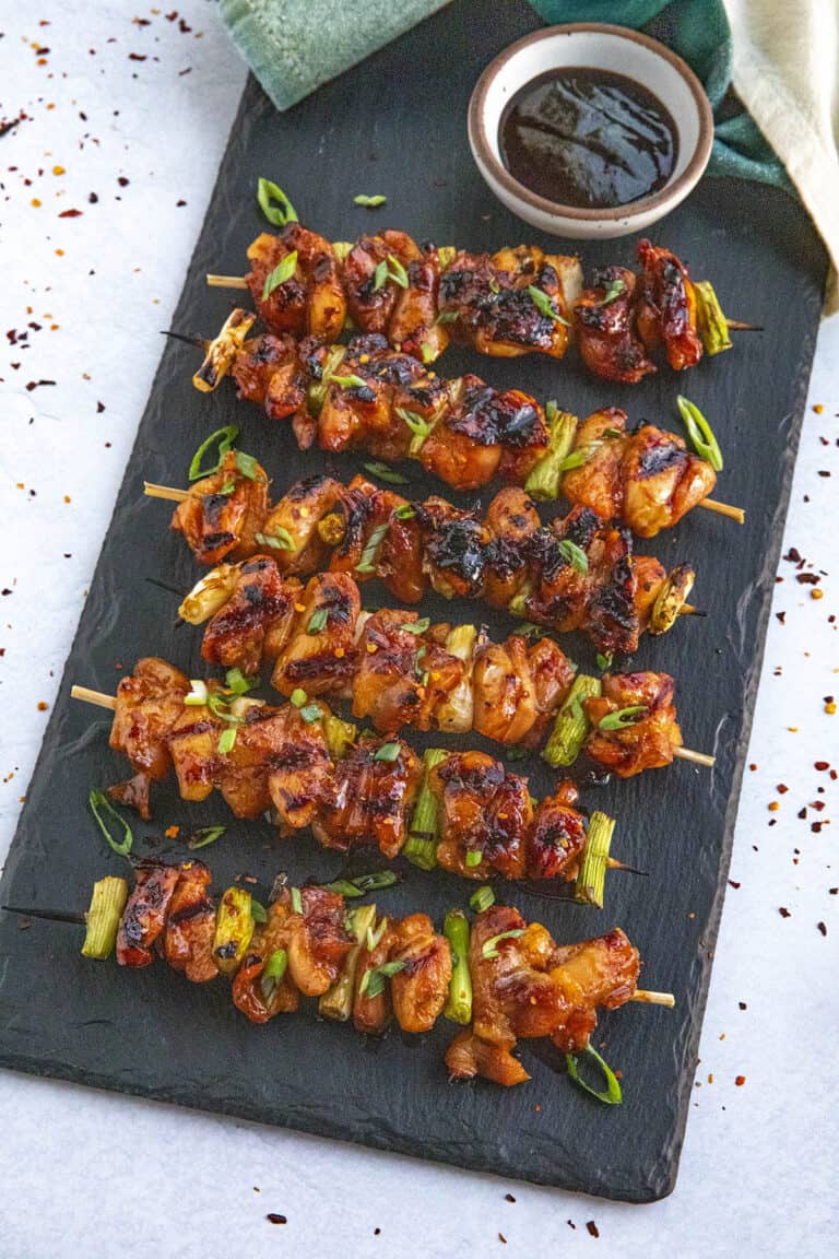 Yakitori Recipe (Japanese Grilled Chicken Skewers) - Chili Pepper Madness