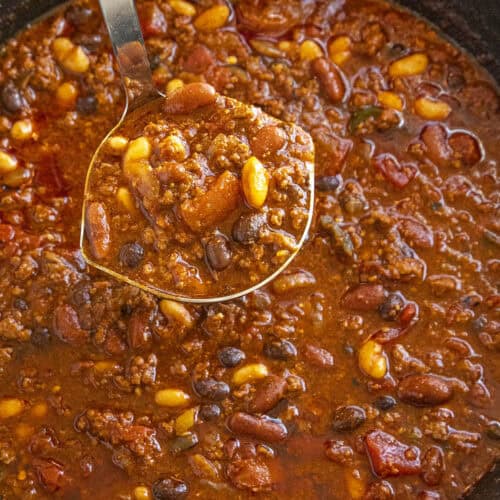 Three Bean Chili Recipe - Chili Pepper Madness