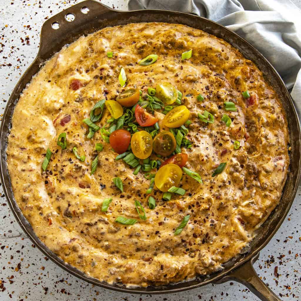 Rotel Dip Recipe (Creamy, Cheesy, Easy Party Dip) - Chili Pepper Madness