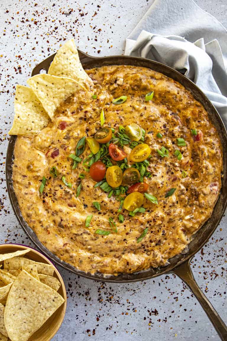 Rotel Dip Recipe (Creamy, Cheesy, Easy Party Dip) - Chili Pepper Madness