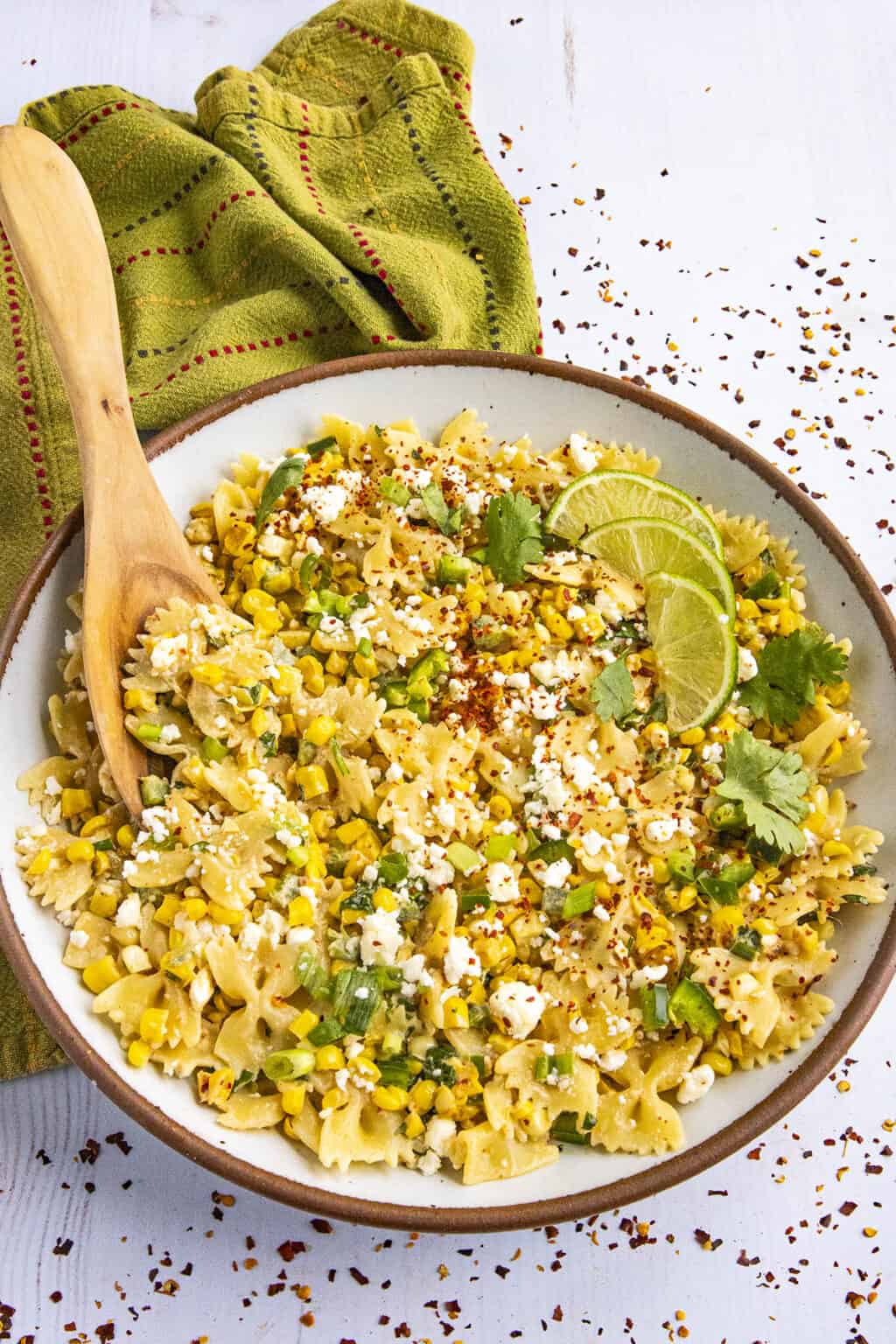 Mexican Street Corn Pasta Salad - Chili Pepper Madness