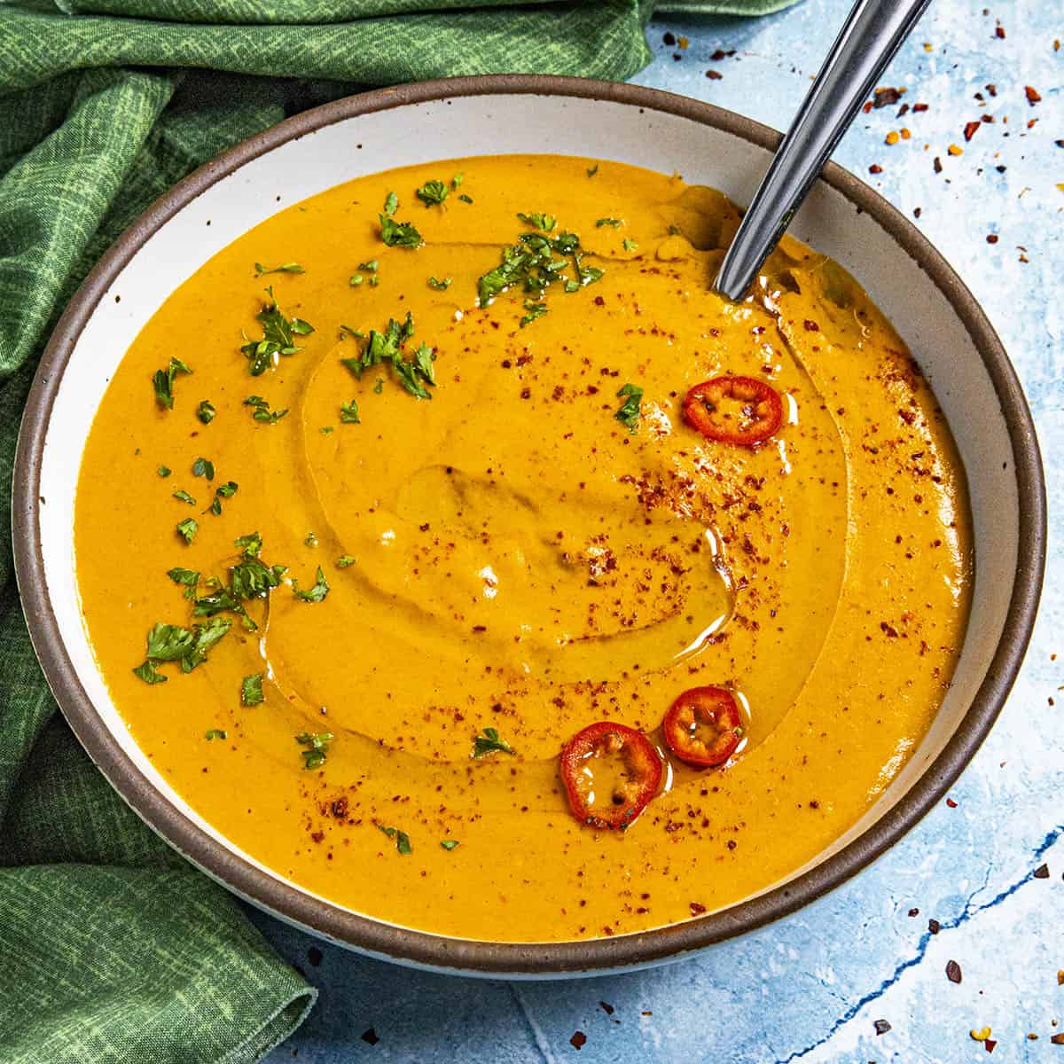 Roasted Red Pepper Soup Recipe - Chili Pepper Madness