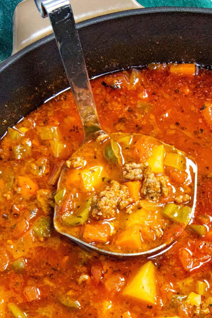 Easy Hamburger Soup - Chili Pepper Madness