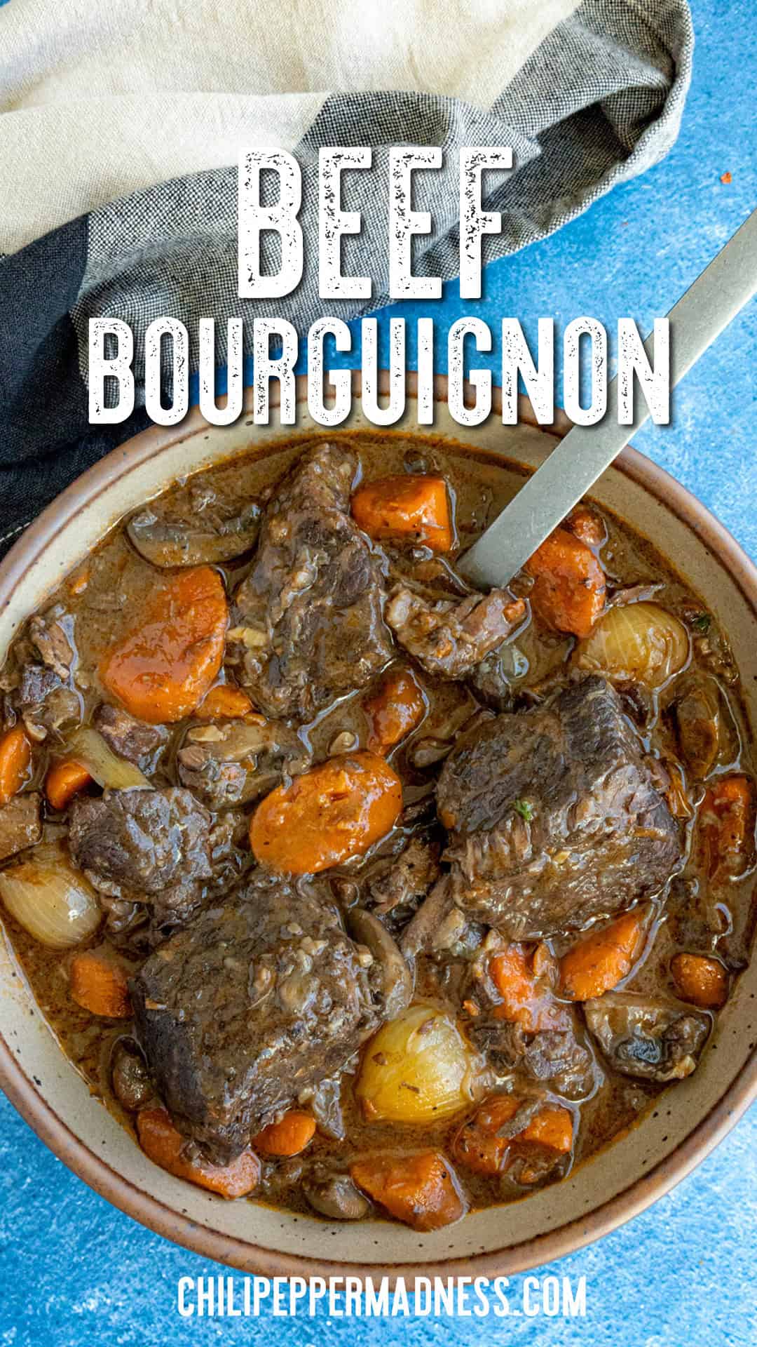 Beef Bourguignon (Classic French Beef Stew in Red Wine) - Chili Pepper ...